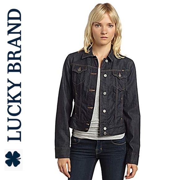 Lucky Brand | Jackets & Coats | Lucky Brand Adelaide Dark Denim Jacket ...